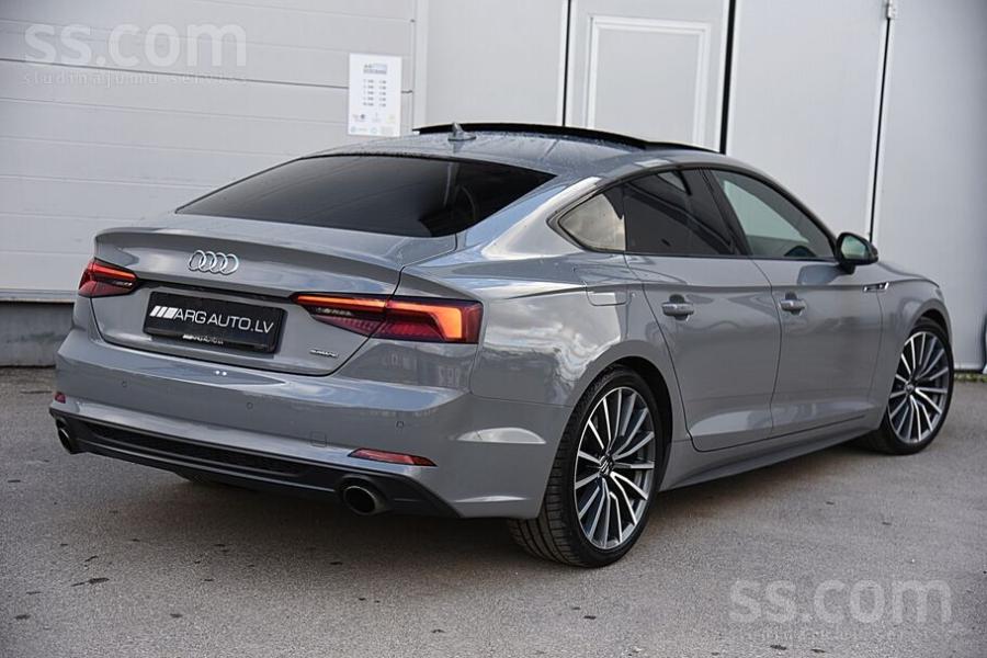 Grey Audi A5 2017 in Tukums, with an engine capacity of 2.00 L and mileage of 172 thousand km for 20490 €, photo 7 on AUTOMOTO.COM.LV