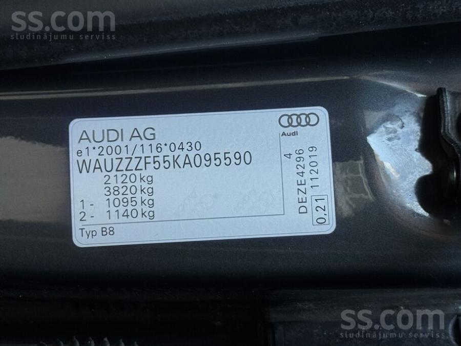 Grey Audi A5 2019 in Jurmala, with an engine capacity of 2.00 L and mileage of 248 thousand km for 16100 €, photo 29 on AUTOMOTO.COM.LV