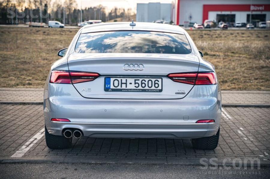 Pelēks Audi A5 2017 Rīga, ar dzinēja tilpumu 2.00 L un nobraukumu 0 tūkst. km par 16990 €, foto 6 vietnē AUTOMOTO.COM.LV