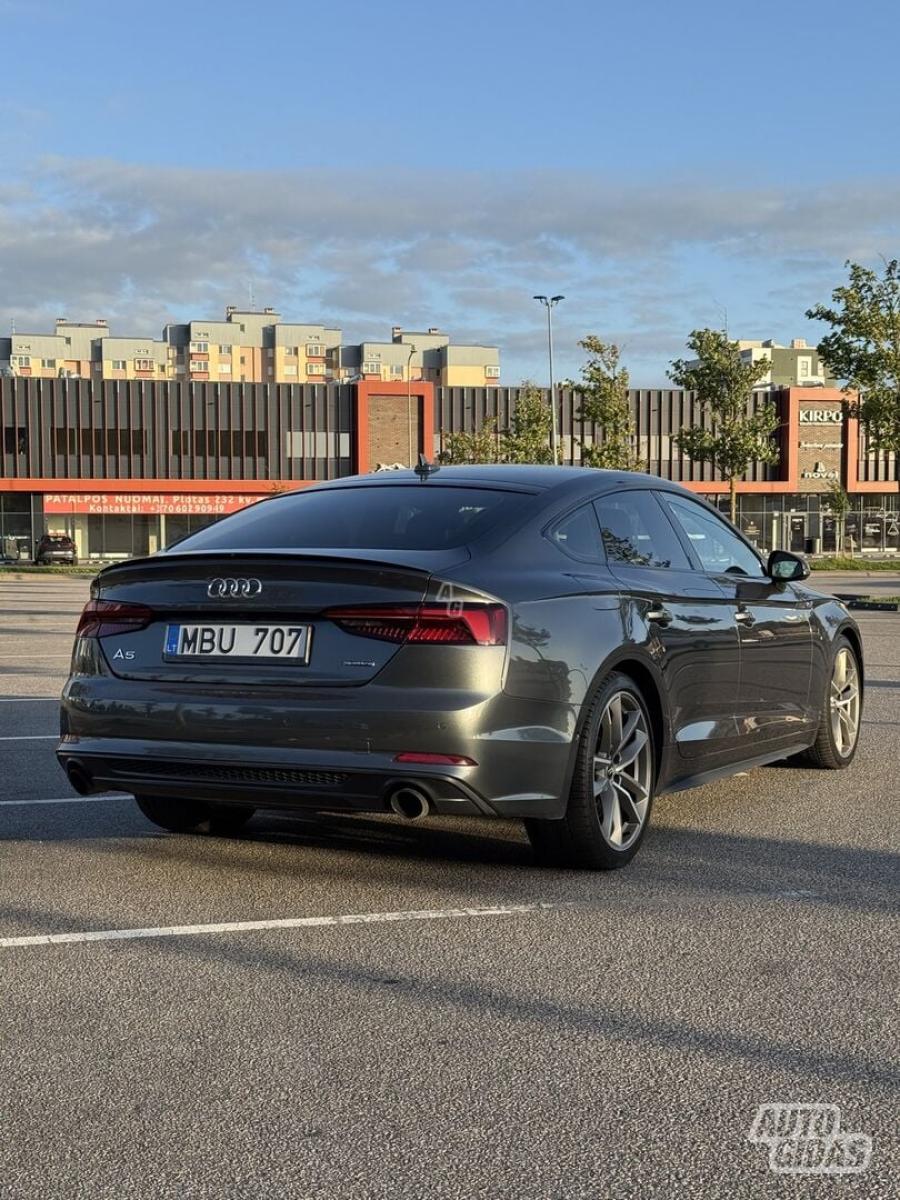 Pelēks Audi A5 2019 Klaipėda, ar dzinēja tilpumu 2.00 L un nobraukumu 84 tūkst. km par 27500 €, foto 4 vietnē AUTOMOTO.COM.LV
