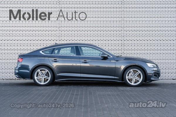 Grey Audi A5 2023 in Riga, with an engine capacity of 2.00 L and mileage of 83 thousand km for 32691 €, photo 5 on AUTOMOTO.COM.LV