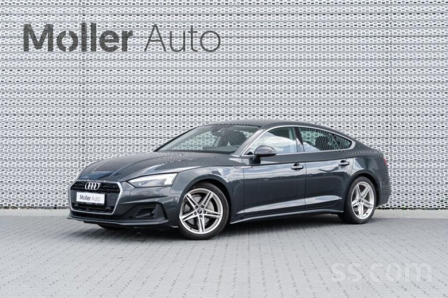 Grey Audi A5 2023 in Riga, with an engine capacity of 2.00 L and mileage of 83 thousand km for 32400 €, photo 1 on AUTOMOTO.COM.LV