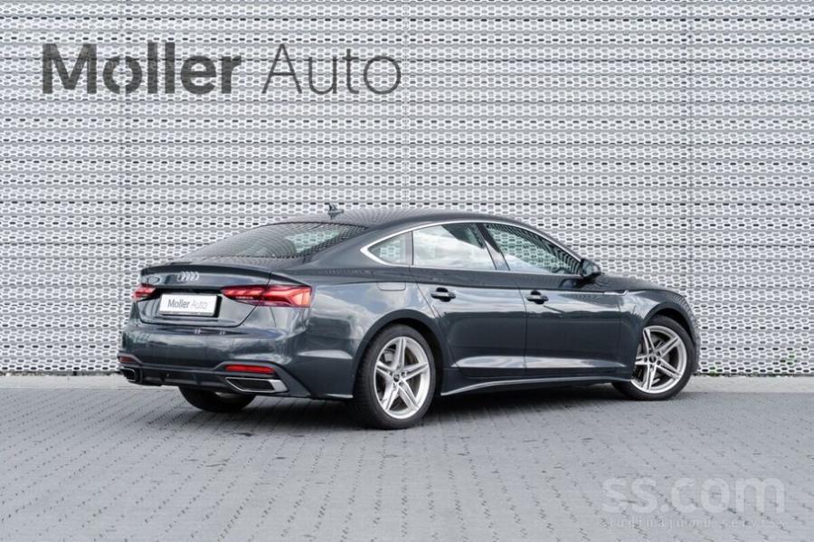 Grey Audi A5 2023 in Riga, with an engine capacity of 2.00 L and mileage of 83 thousand km for 32400 €, photo 5 on AUTOMOTO.COM.LV