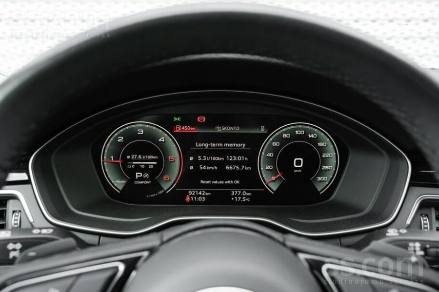 Grey Audi A5 2023 in Riga, with an engine capacity of 2.00 L and mileage of 83 thousand km for 32400 €, photo 14 on AUTOMOTO.COM.LV