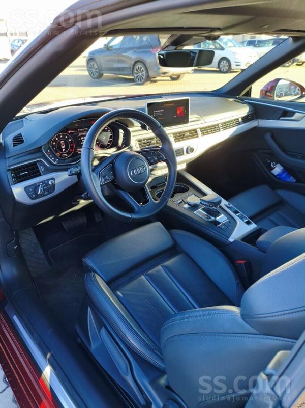 Sarkans Audi A5 2019 Jūrmala, ar dzinēja tilpumu 2.00 L un nobraukumu 18 tūkst. km par 32000 €, foto 6 vietnē AUTOMOTO.COM.LV