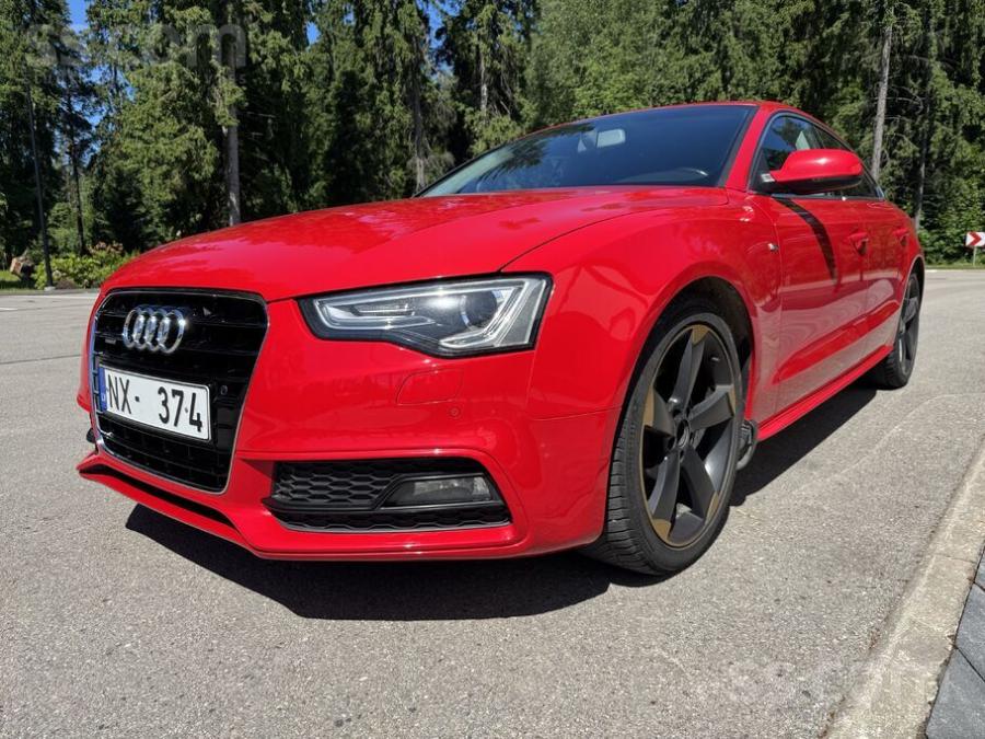 Red Audi A5 2014 in Ogre, with an engine capacity of 2.00 L and mileage of 235 thousand km for 8400 €, photo 4 on AUTOMOTO.COM.LV