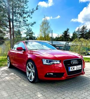 Sarkans Audi A5 2013 Rīga, ar dzinēja tilpumu 2.00 L un nobraukumu 241 tūkst. km par 11500 €, foto  vietnē AUTOMOTO.COM.LV
