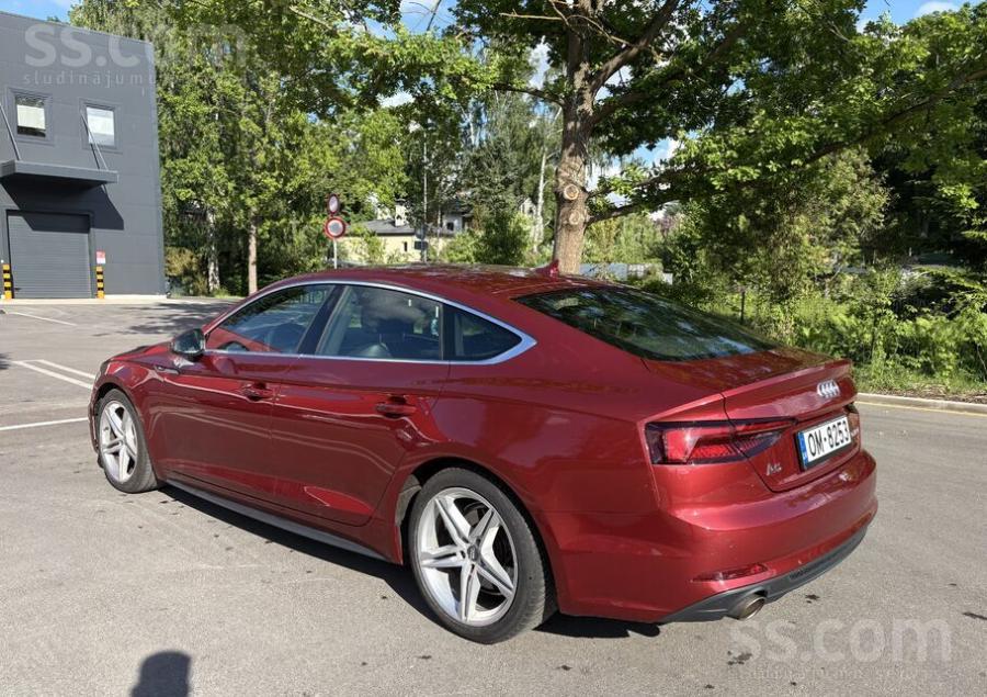 Red Audi A5 2019 in Riga, with an engine capacity of 2.00 L and mileage of 246 thousand km for 18450 €, photo 6 on AUTOMOTO.COM.LV