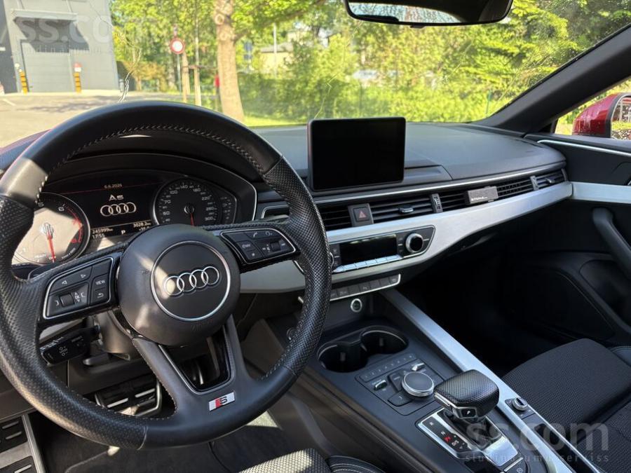 Red Audi A5 2019 in Riga, with an engine capacity of 2.00 L and mileage of 246 thousand km for 18450 €, photo 7 on AUTOMOTO.COM.LV