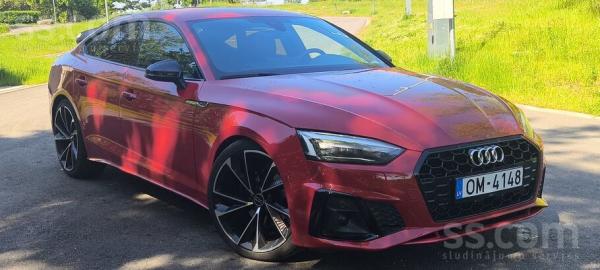 Red Audi A5 2020 in Riga, with an engine capacity of 2.00 L and mileage of 0 thousand km for 22950 €, photo 2 on AUTOMOTO.COM.LV