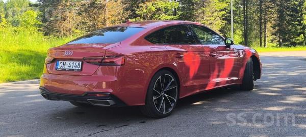 Red Audi A5 2020 in Riga, with an engine capacity of 2.00 L and mileage of 0 thousand km for 22950 €, photo 3 on AUTOMOTO.COM.LV