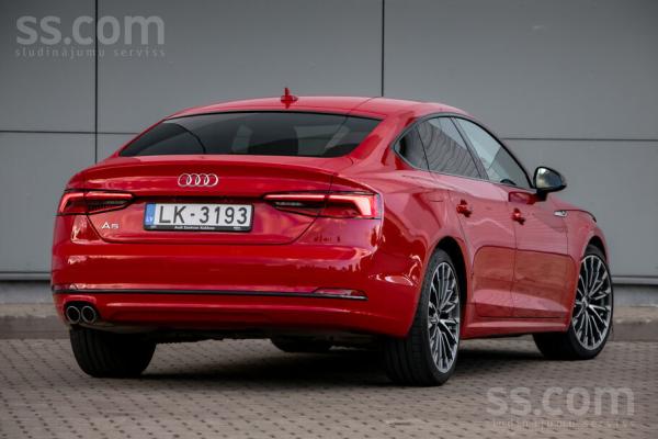 Red Audi A5 2017 in Riga, with an engine capacity of 2.00 L and mileage of 0 thousand km for 22900 €, photo 8 on AUTOMOTO.COM.LV