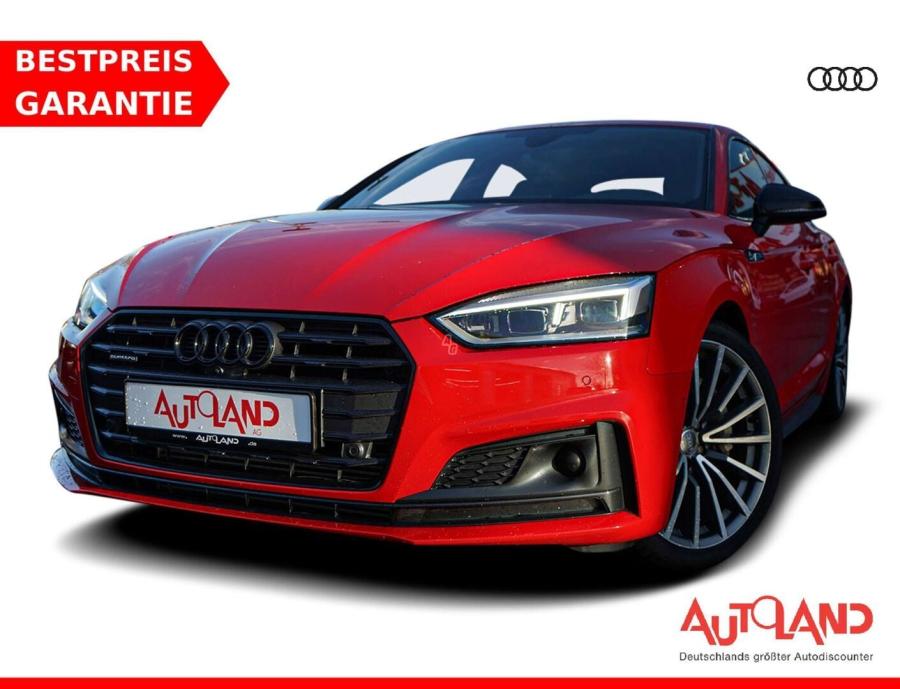 Red Audi A5 2018 in Kaunas, with an engine capacity of 2.00 L and mileage of 86 thousand km for 32690 €, photo 1 on AUTOMOTO.COM.LV