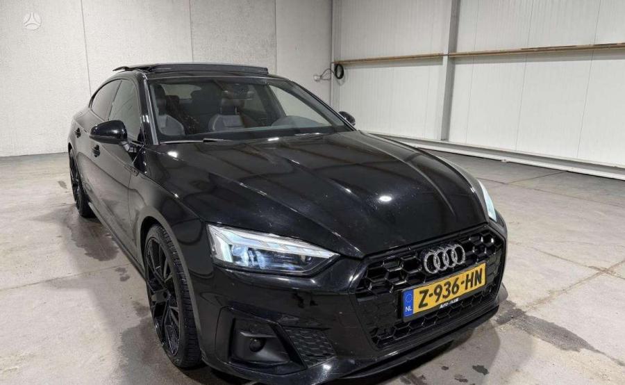 Black Audi A5 Sportback 2024 in Kaunas, with an engine capacity of 2.00 L and mileage of 73 thousand km for 21900 €, photo 9 on AUTOMOTO.COM.LV