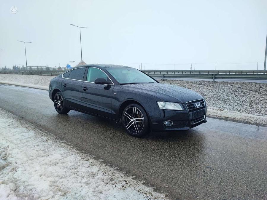 Melns Audi A5 Sportback 2010 Kauņa, ar dzinēja tilpumu 1.80 L un nobraukumu 315 tūkst. km par 6000 €, foto 2 vietnē AUTOMOTO.COM.LV