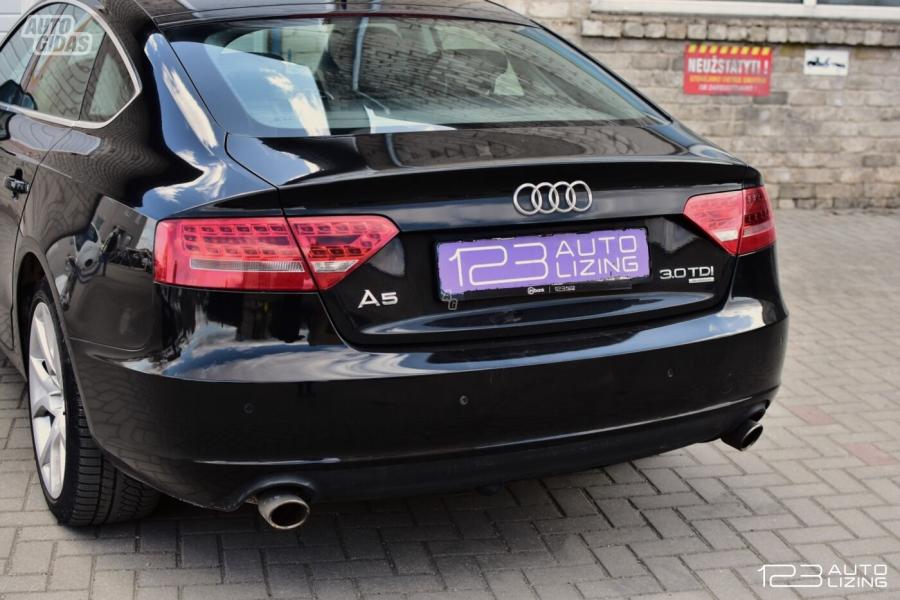 Melns Audi A5 Sportback 2010 Kretinga, ar dzinēja tilpumu 3.00 L un nobraukumu 293 tūkst. km par 6450 €, foto 8 vietnē AUTOMOTO.COM.LV