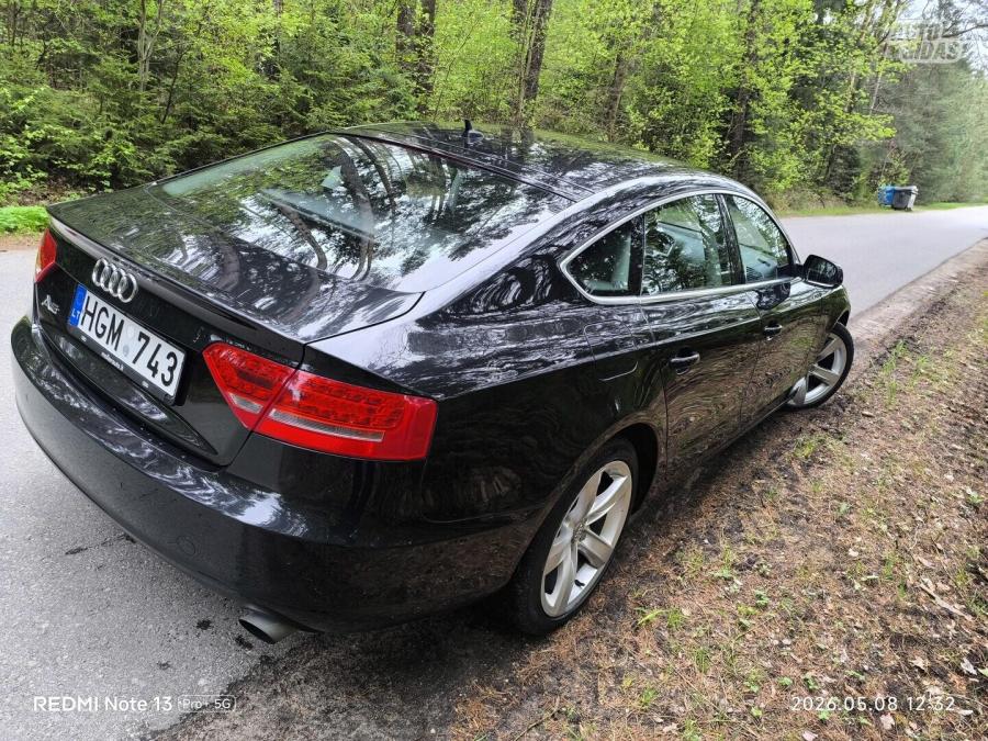 Black Audi A5 Sportback 2010 in Alytus, with an engine capacity of 2.00 L and mileage of 271 thousand km for 5100 €, photo 5 on AUTOMOTO.COM.LV