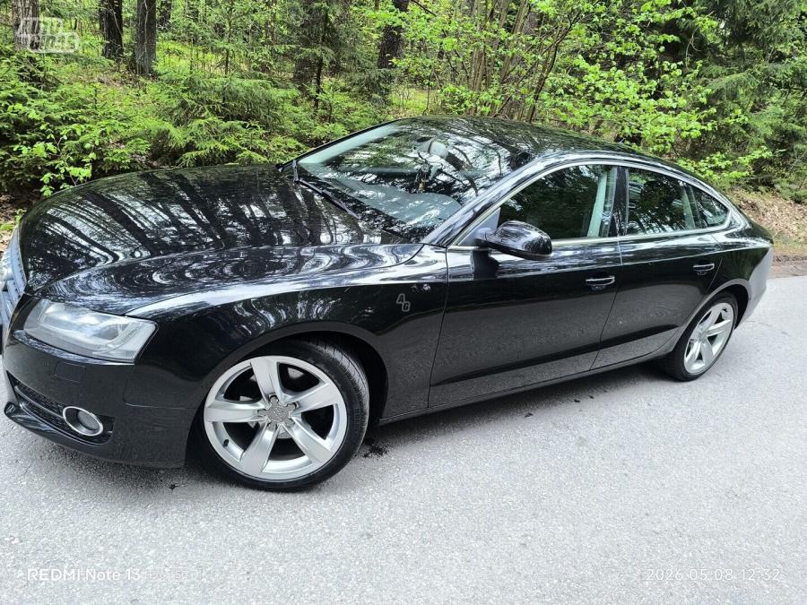 Black Audi A5 Sportback 2010 in Alytus, with an engine capacity of 2.00 L and mileage of 271 thousand km for 5100 €, photo 8 on AUTOMOTO.COM.LV