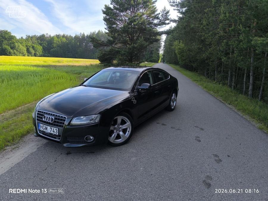 Черный Ауди A5 Sportback 2010 в Пренай, объемом двигателя 2.00 л и пробегом 274 тыс. км за 4999 €, фото 3 на AUTOMOTO.COM.LV