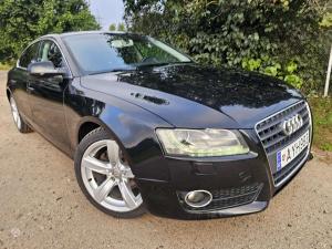 Melns Audi A5 Sportback 2010 Kauņa, ar dzinēja tilpumu 2.00 L un nobraukumu 174 tūkst. km par 5450 €, foto  vietnē AUTOMOTO.COM.LV