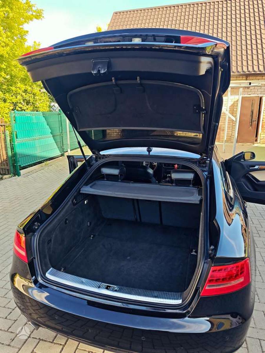 Черный Ауди A5 Sportback 2010 в Таураге, объемом двигателя 1.97 л и пробегом 254 тыс. км за 7950 €, фото 14 на AUTOMOTO.COM.LV