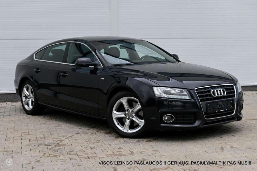 Black Audi A5 Sportback 2011 in Kretinga, with an engine capacity of 2.70 L and mileage of 319 thousand km for 7399 €, photo 1 on AUTOMOTO.COM.LV