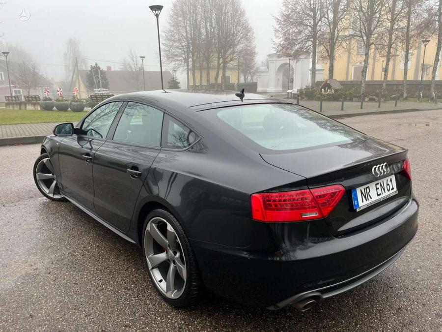 Black Audi A5 Sportback 2012 in Raseiniai, with an engine capacity of 2.97 L and mileage of 269 thousand km for 10950 €, photo 9 on AUTOMOTO.COM.LV