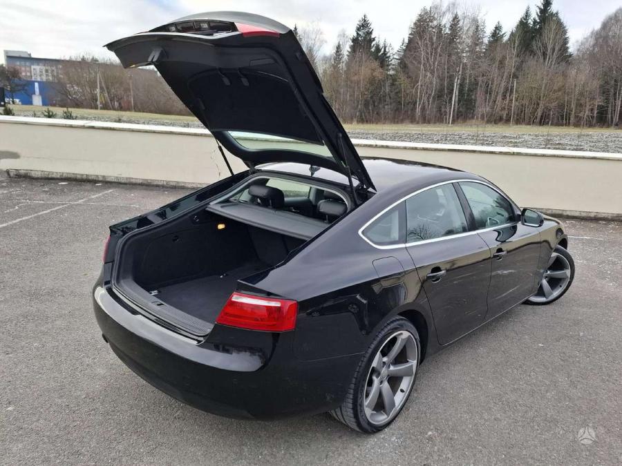 Melns Audi A5 Sportback 2012 Viļņa, ar dzinēja tilpumu 1.97 L un nobraukumu 243 tūkst. km par 8700 €, foto 13 vietnē AUTOMOTO.COM.LV