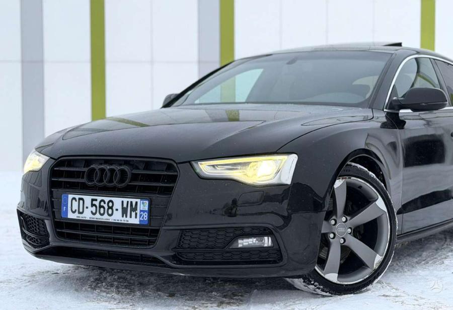 Black Audi A5 Sportback 2012 in Taurage, with an engine capacity of 1.97 L and mileage of 228 thousand km for 8800 €, photo 6 on AUTOMOTO.COM.LV