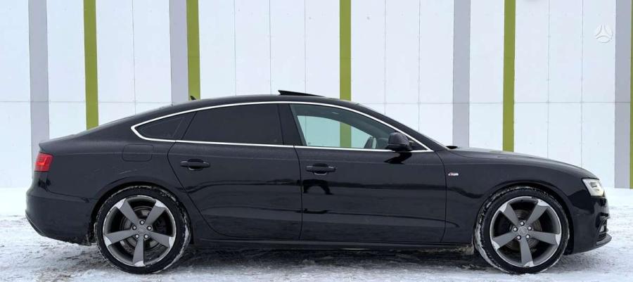 Black Audi A5 Sportback 2012 in Taurage, with an engine capacity of 1.97 L and mileage of 228 thousand km for 8800 €, photo 9 on AUTOMOTO.COM.LV