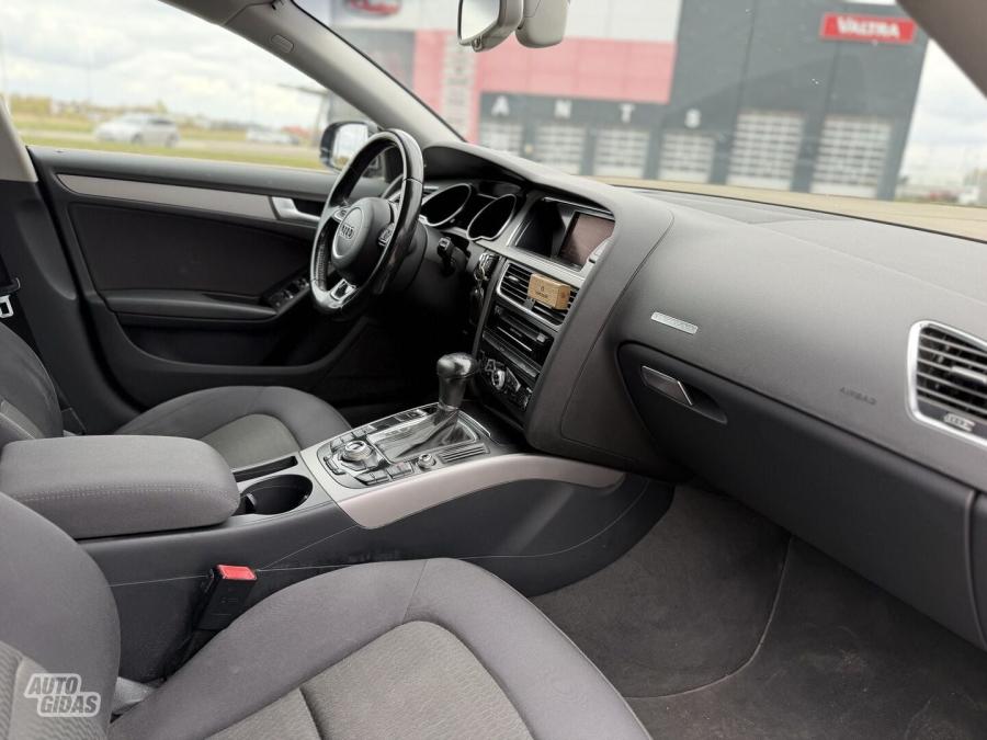Melns Audi A5 Sportback 2012 Panevēža, ar dzinēja tilpumu 3.00 L un nobraukumu 288 tūkst. km par 6700 €, foto 14 vietnē AUTOMOTO.COM.LV