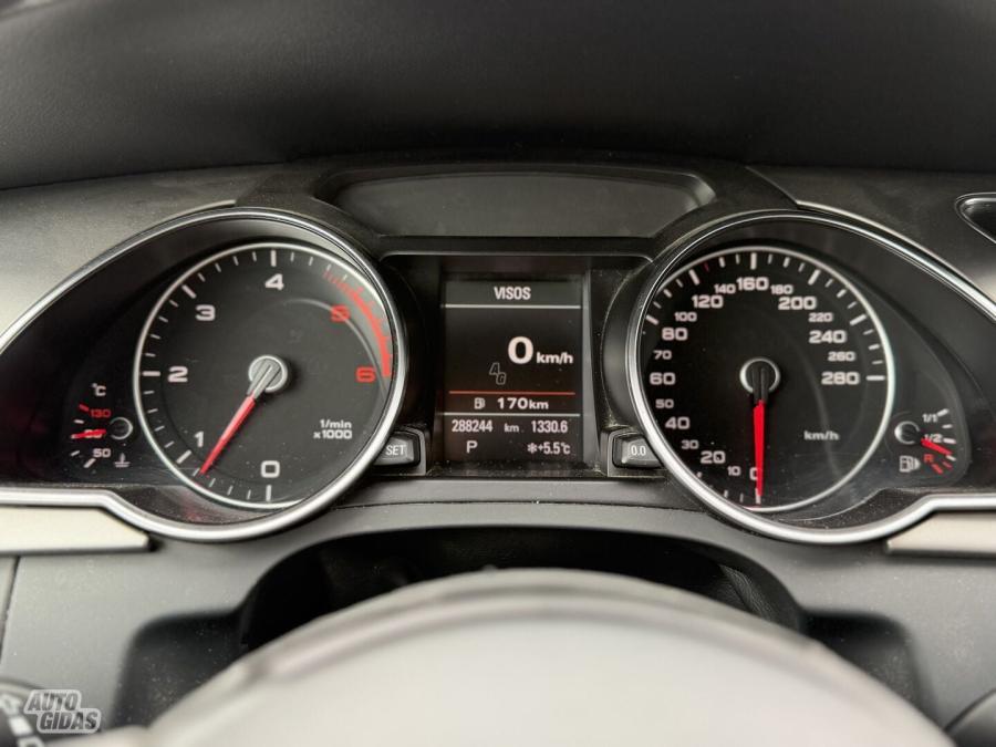 Black Audi A5 Sportback 2012 in Panevezys, with an engine capacity of 3.00 L and mileage of 289 thousand km for 6600 €, photo 17 on AUTOMOTO.COM.LV