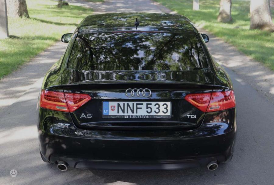 Melns Audi A5 Sportback 2013 Šauļi, ar dzinēja tilpumu 2.97 L un nobraukumu 340 tūkst. km par 10500 €, foto 12 vietnē AUTOMOTO.COM.LV