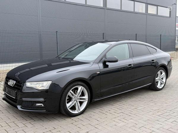 Melns Audi A5 Sportback 2014 Kauņa, ar dzinēja tilpumu 1.97 L un nobraukumu 189 tūkst. km par 11800 €, foto 1 vietnē AUTOMOTO.COM.LV
