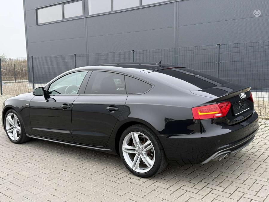 Black Audi A5 Sportback 2014 in Kaunas, with an engine capacity of 1.97 L and mileage of 189 thousand km for 11800 €, photo 3 on AUTOMOTO.COM.LV