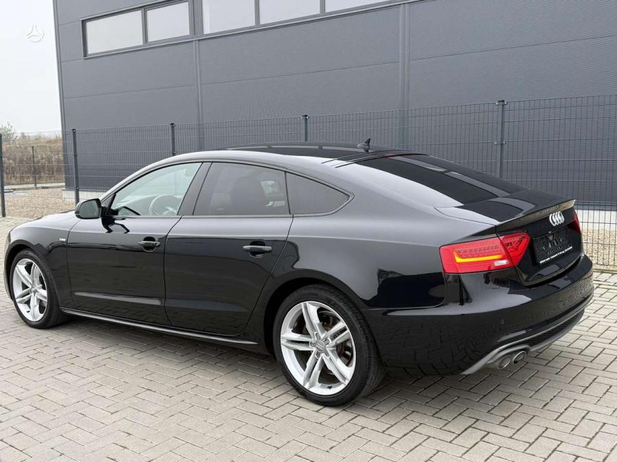 Black Audi A5 Sportback 2014 in Kaunas, with an engine capacity of 1.97 L and mileage of 189 thousand km for 11500 €, photo 4 on AUTOMOTO.COM.LV