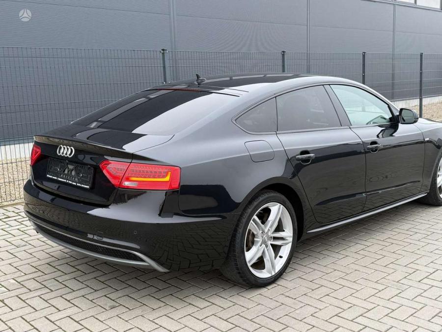 Black Audi A5 Sportback 2014 in Kaunas, with an engine capacity of 1.97 L and mileage of 189 thousand km for 11500 €, photo 6 on AUTOMOTO.COM.LV