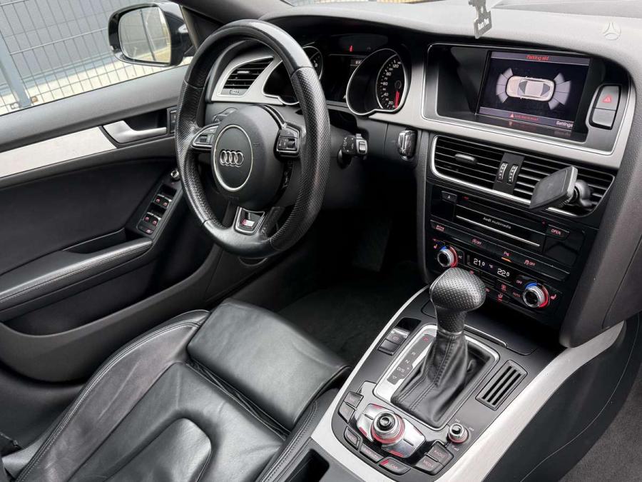 Black Audi A5 Sportback 2014 in Kaunas, with an engine capacity of 1.97 L and mileage of 189 thousand km for 11500 €, photo 15 on AUTOMOTO.COM.LV