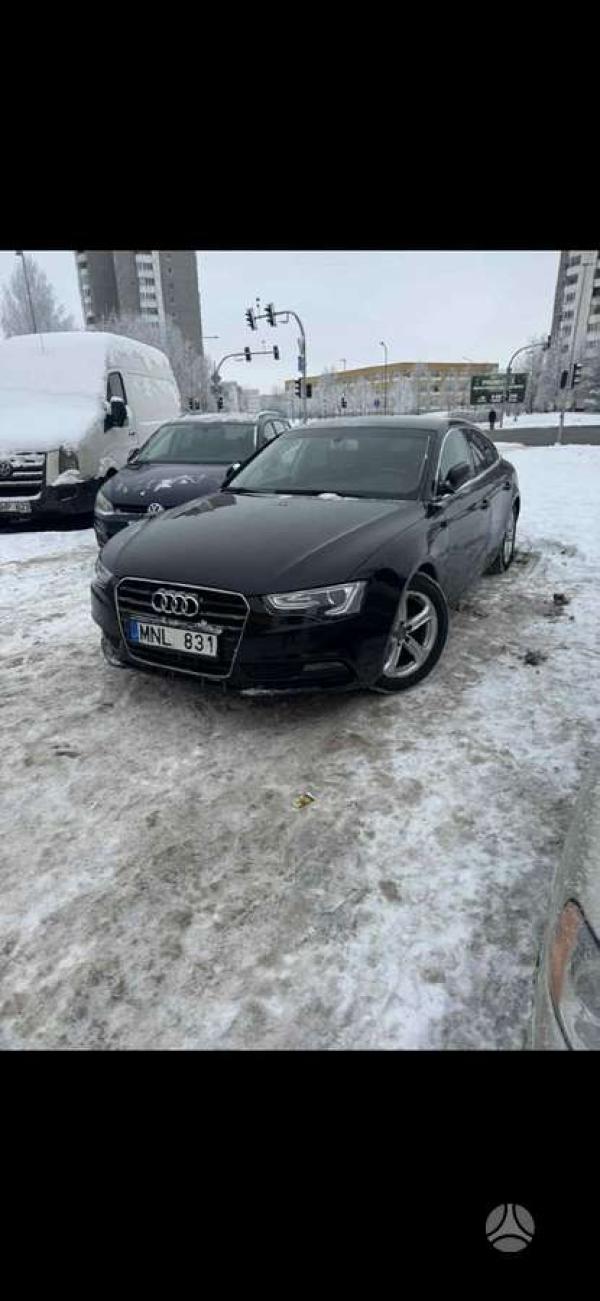 Melns Audi A5 Sportback 2014 Panevēža, ar dzinēja tilpumu 1.97 L un nobraukumu 300 tūkst. km par 9250 €, foto 1 vietnē AUTOMOTO.COM.LV