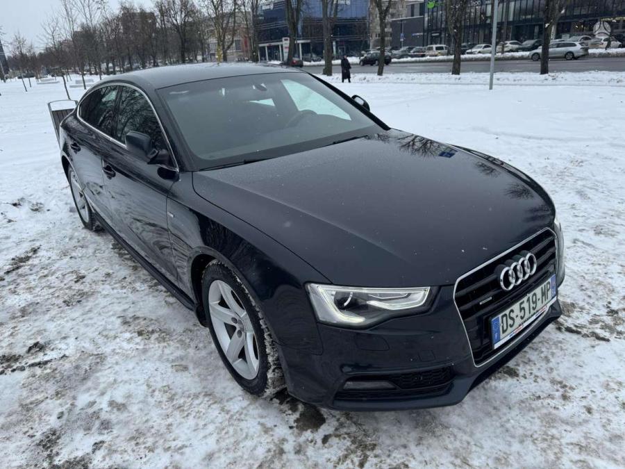 Black Audi A5 Sportback 2014 in Kaunas, with an engine capacity of 2.00 L and mileage of 268 thousand km for 9199 €, photo 9 on AUTOMOTO.COM.LV