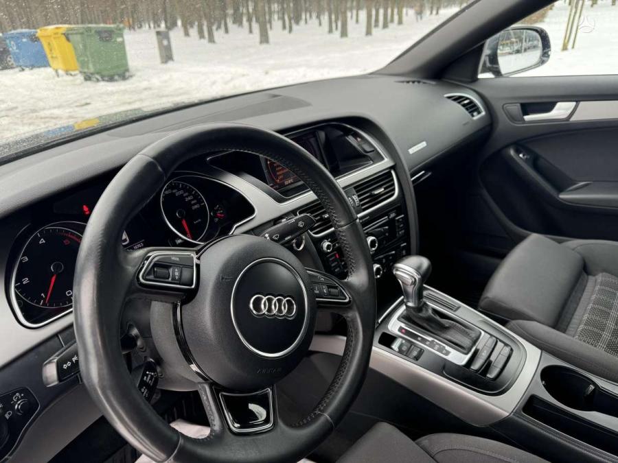Black Audi A5 Sportback 2014 in Kaunas, with an engine capacity of 2.00 L and mileage of 268 thousand km for 9199 €, photo 14 on AUTOMOTO.COM.LV