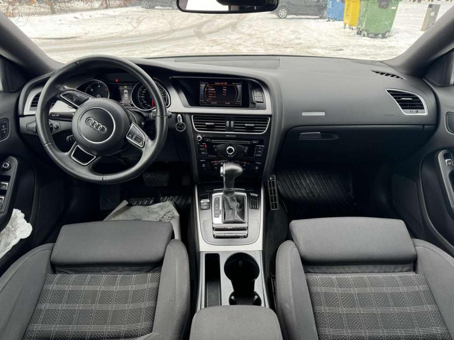Black Audi A5 Sportback 2014 in Kaunas, with an engine capacity of 2.00 L and mileage of 268 thousand km for 9199 €, photo 16 on AUTOMOTO.COM.LV