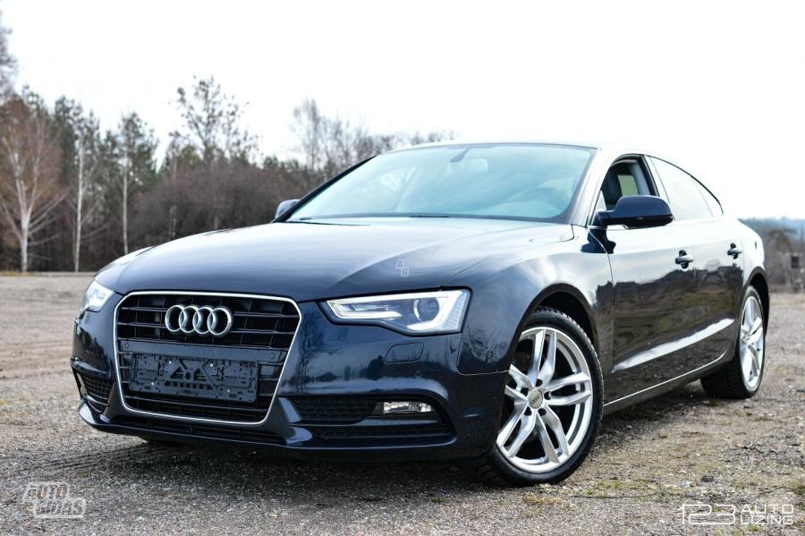 Black Audi A5 Sportback 2014 in Kretinga, with an engine capacity of 2.00 L and mileage of 127 thousand km for 14500 €, photo 1 on AUTOMOTO.COM.LV