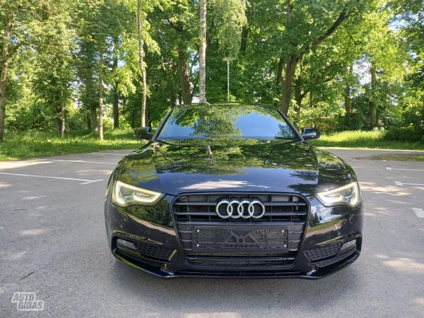 Black Audi A5 Sportback 2014 in Alytus, with an engine capacity of 3.00 L and mileage of 272 thousand km for 9550 €, photo 2 on AUTOMOTO.COM.LV