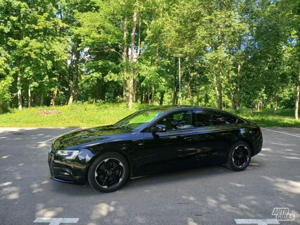Black Audi A5 Sportback 2014 in Alytus, with an engine capacity of 3.00 L and mileage of 272 thousand km for 9550 €, photo 3 on AUTOMOTO.COM.LV