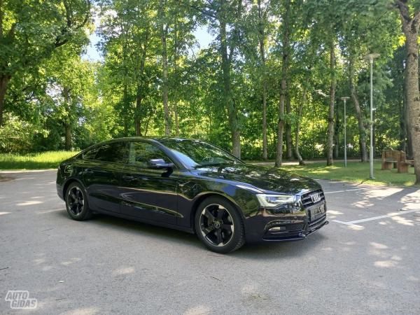 Black Audi A5 Sportback 2014 in Alytus, with an engine capacity of 3.00 L and mileage of 272 thousand km for 9550 €, photo 8 on AUTOMOTO.COM.LV