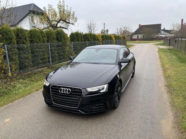Melns Audi A5 Sportback 2015 Jurbarkas, ar dzinēja tilpumu 2.97 L un nobraukumu 252 tūkst. km par 12600 €, foto 2 vietnē AUTOMOTO.COM.LV