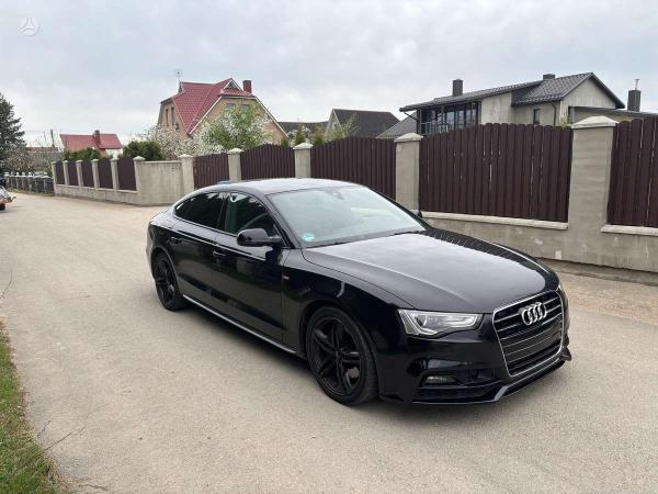Черный Ауди A5 Sportback 2015 в Юрбаркас, объемом двигателя 2.97 л и пробегом 252 тыс. км за 11500 €, фото 1 на AUTOMOTO.COM.LV