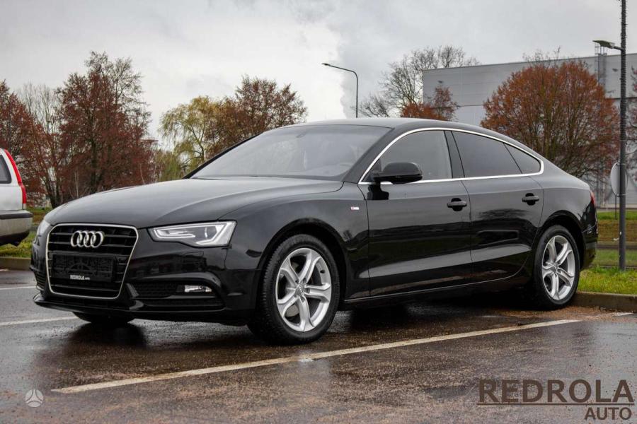 Melns Audi A5 Sportback 2016 Kauņa, ar dzinēja tilpumu 1.97 L un nobraukumu 191 tūkst. km par 13500 €, foto 1 vietnē AUTOMOTO.COM.LV