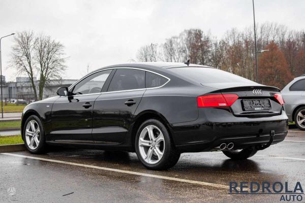 Black Audi A5 Sportback 2016 in Kaunas, with an engine capacity of 1.97 L and mileage of 191 thousand km for 13500 €, photo 6 on AUTOMOTO.COM.LV